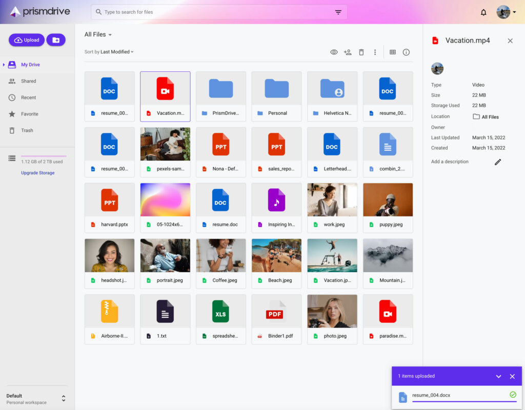 PrismDrive.com – Simple, Affordable, Secure, Cloud Storage